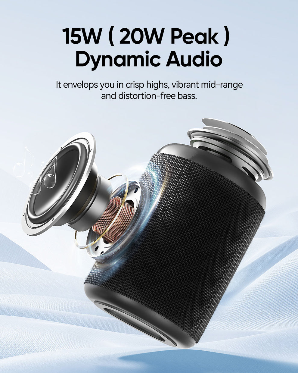 Portable Bluetooth Speaker with Lights, IPX5 Waterproof, Long Playtime ...